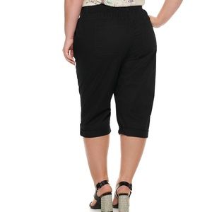 EVRI | Pants & Jumpsuits | Womens Plus Size Evri Black Utility Capri ...